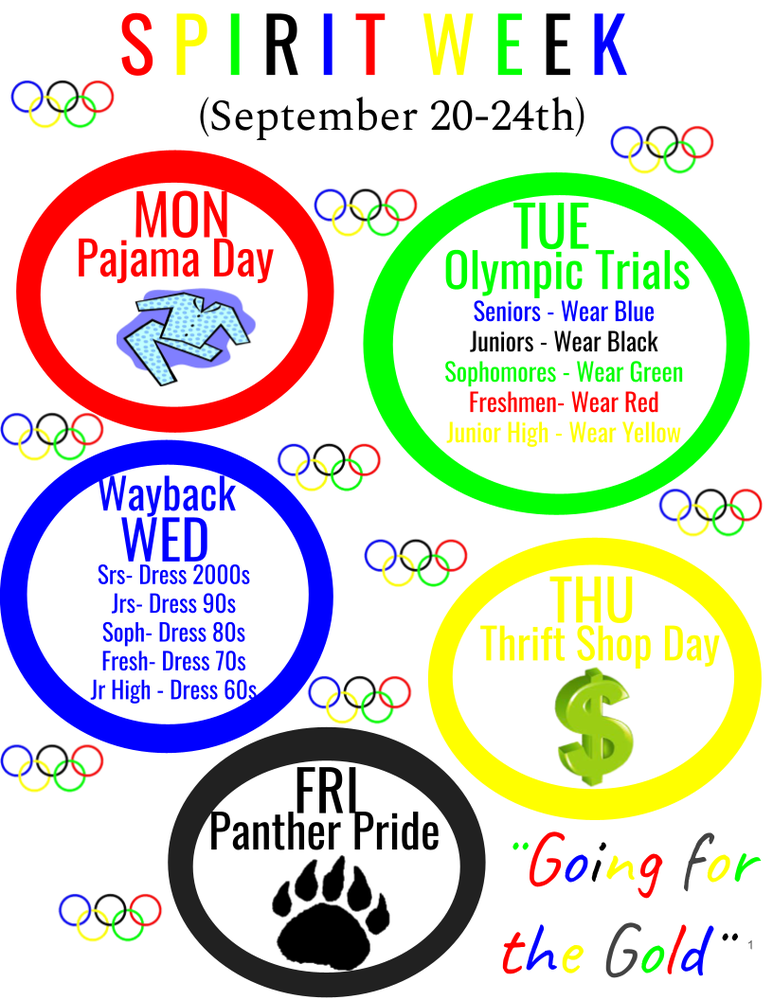 Fall Homecoming Spirit Week | Riverton Parke Jr./Sr. High School