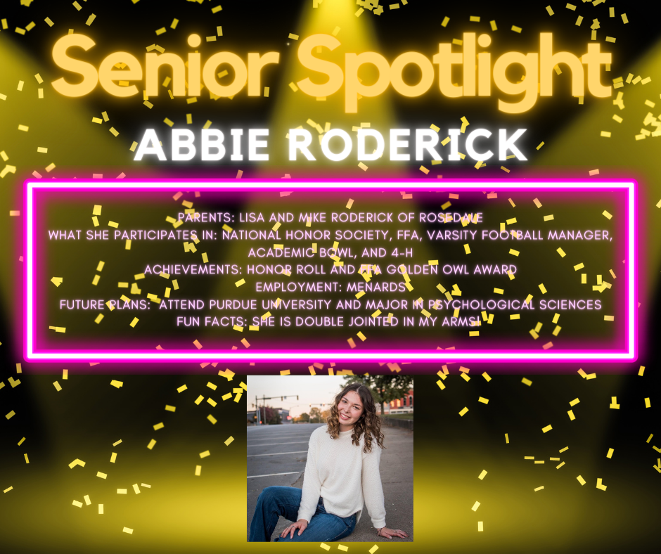 Senior Spotlight - Abbie Roderick | Riverton Parke Jr./Sr. High School