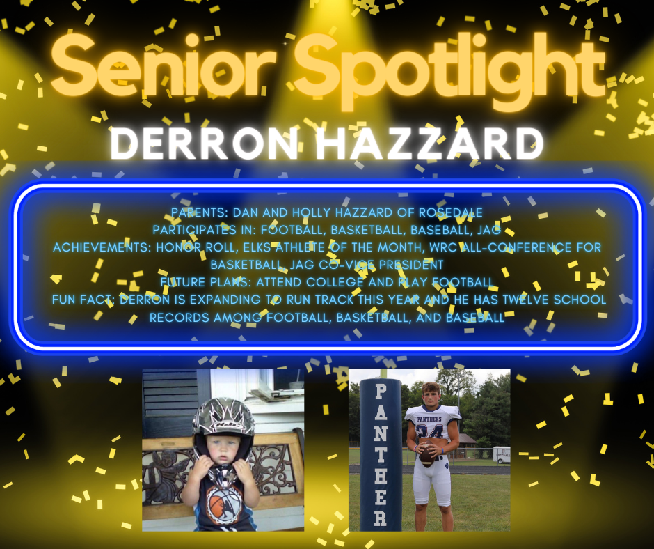 Senior Spotlight - Derron Hazzard | Riverton Parke Jr./Sr. High School
