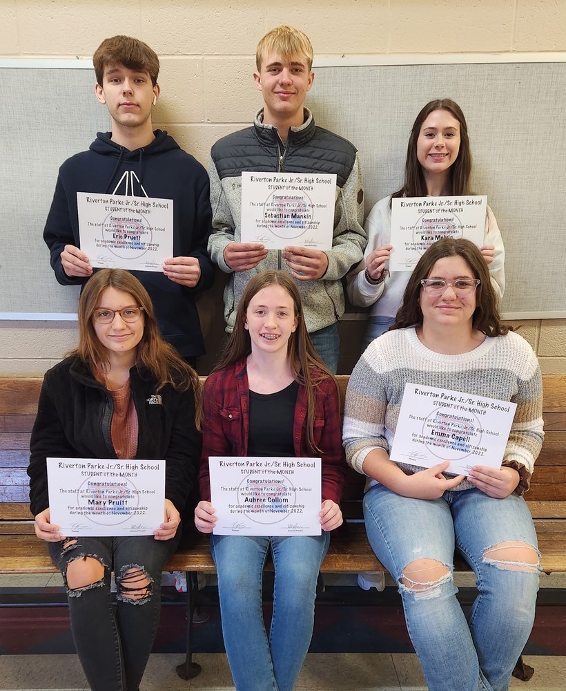 Remarkable Students of November | Riverton Parke Jr./Sr. High School