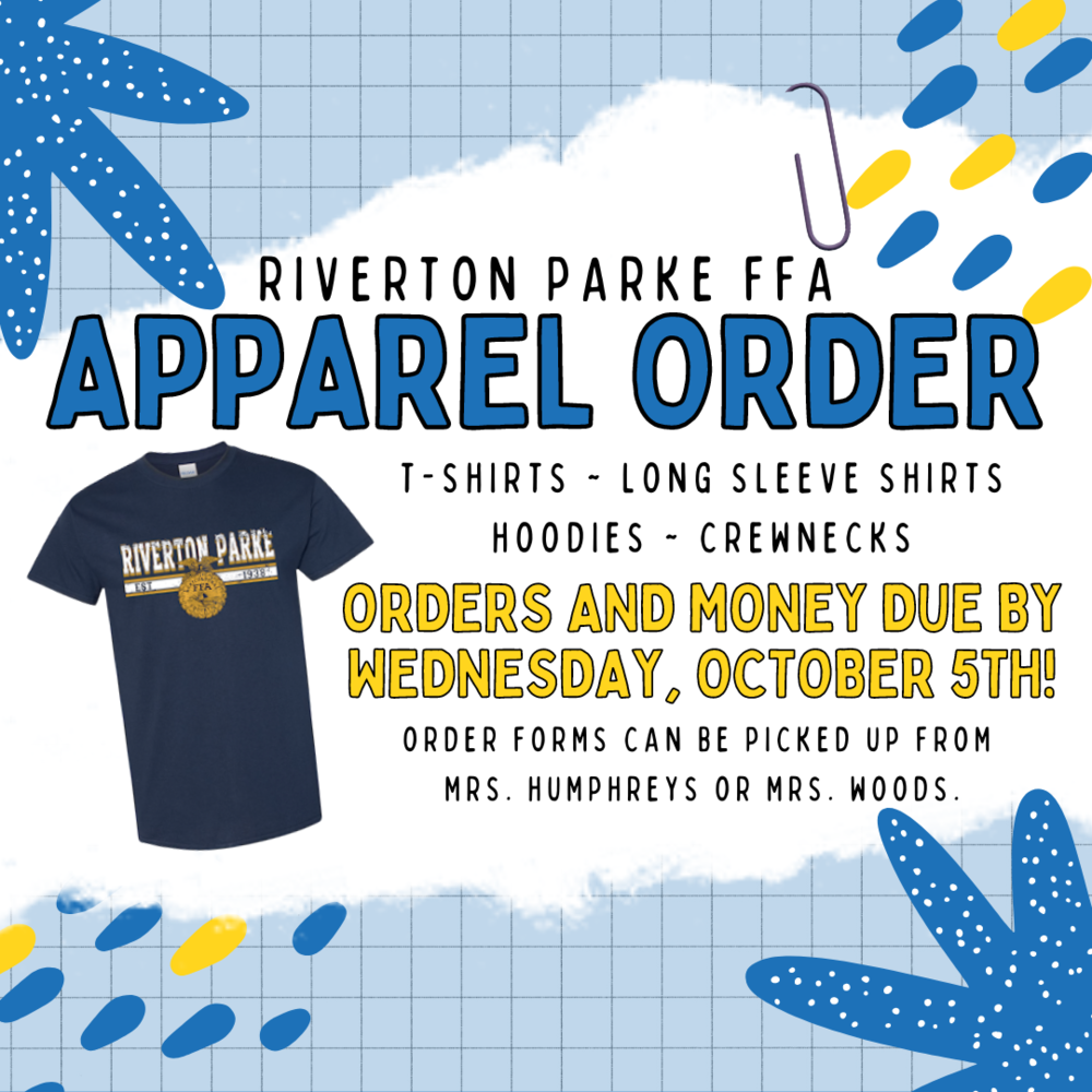 RP FFA Apparel Order | Riverton Parke Jr./Sr. High School